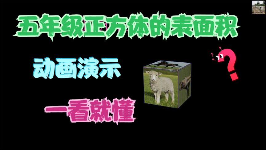 正方体的表面积公式,动画演示一看就明白。