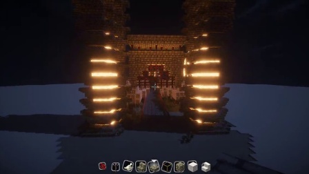 我的世界|Minecraft云凌梓建筑教学-光影福利城门