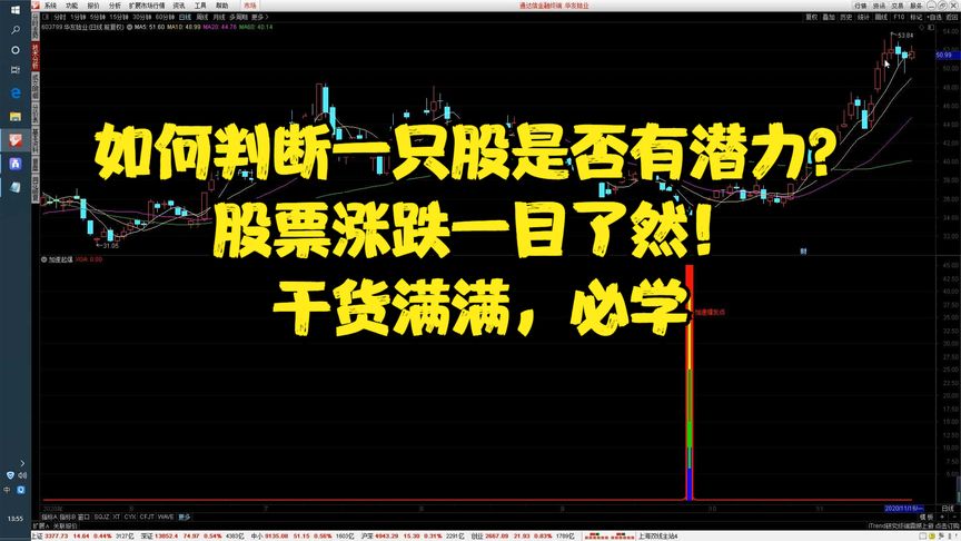如何判断一只股是否有潜力?股票涨跌一目了然!干货满满,必学