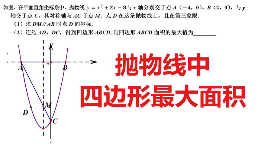 二次函数专题——抛物线中四边形最大面积问题