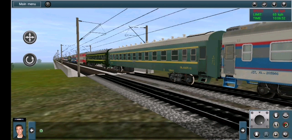 实况模拟列车手机版HXD1蓝精灵牵引混编25型客列通过