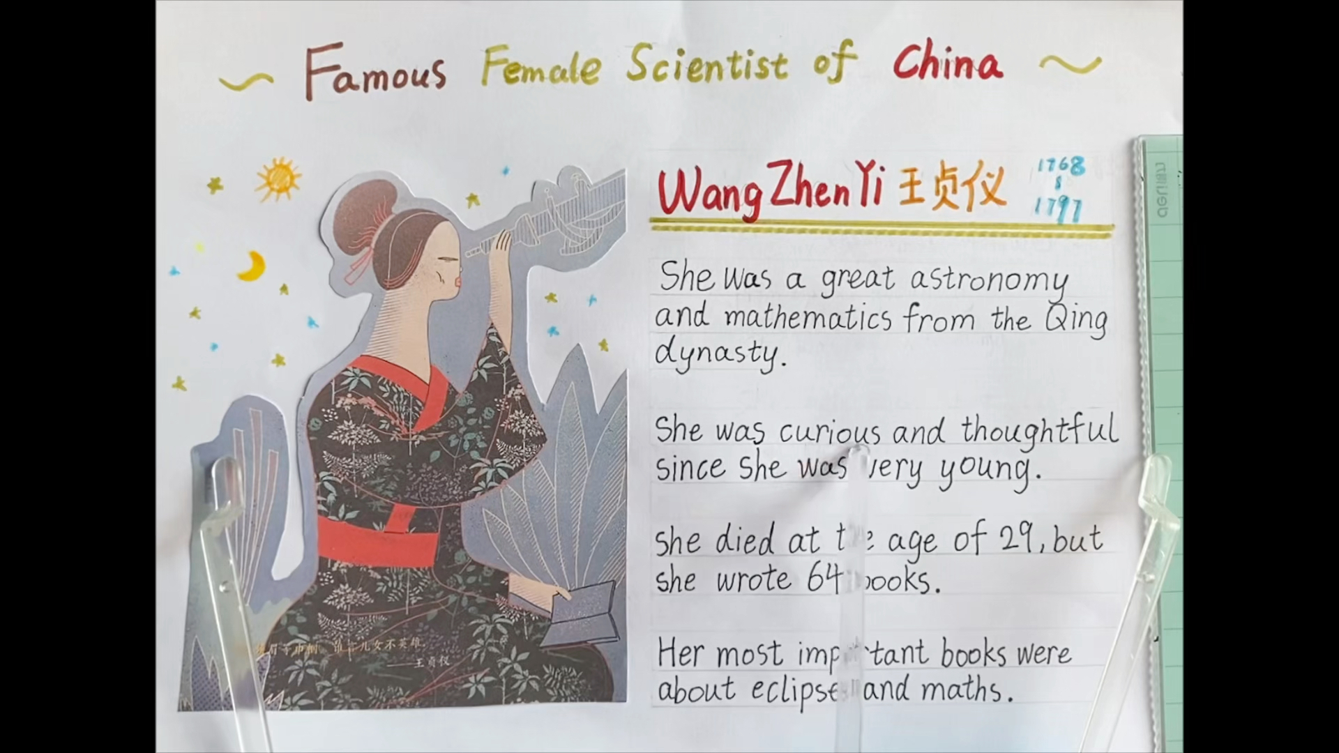 Rolling手抄报:科学家王贞仪
