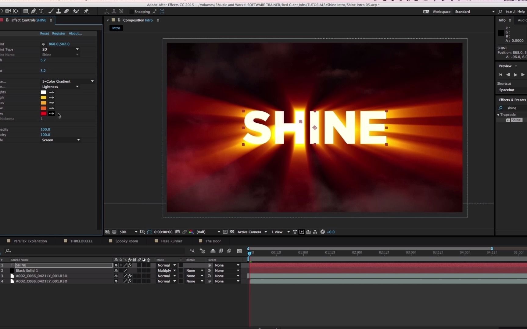 Red Giant _ Getting Started with Trapcode Shine in After Effects