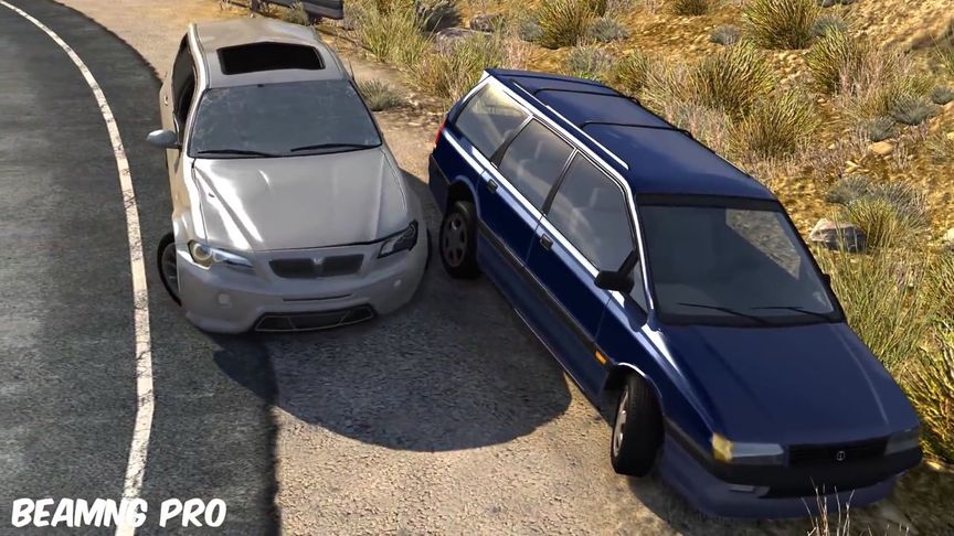 车祸模拟器:超车导致的撞击集锦