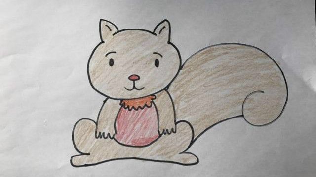 简笔画小松鼠,太萌了,喜欢就一起来吧