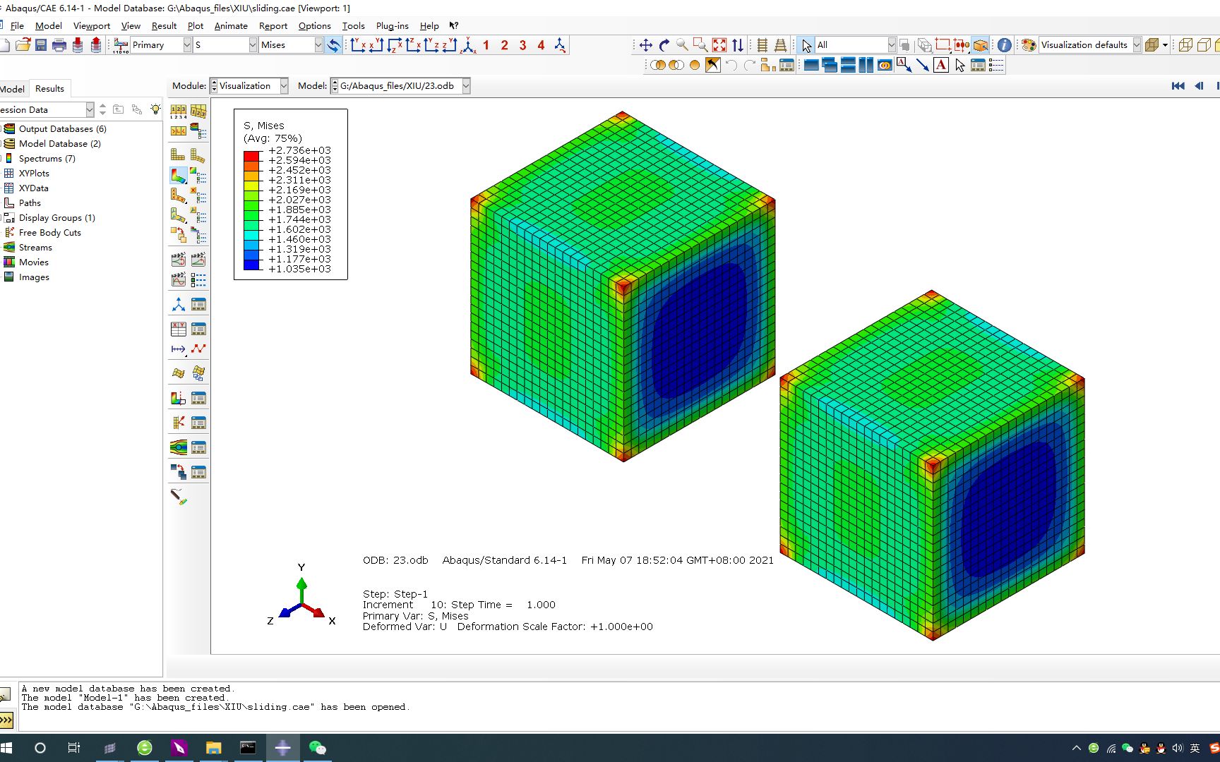 【Abaqus】第二十三讲:通过Axial连接器模拟线性及非线性弹簧