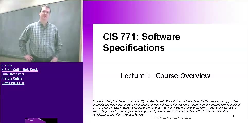 CIS 771 Software Specifications