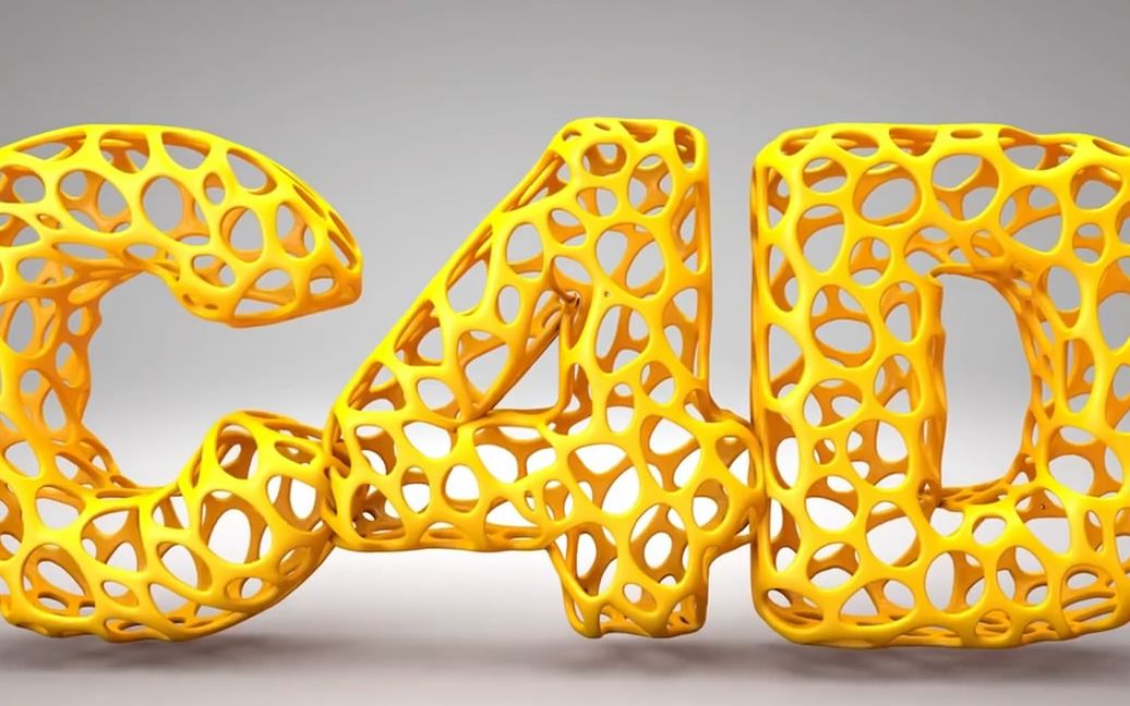 Cinema 4D C4D教程 用C4D制作一个网格网笼文字效果视频教程讲解