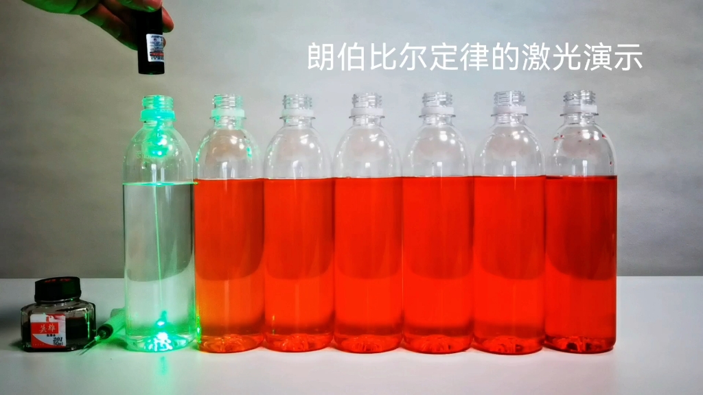 朗伯比尔定律的激光演示