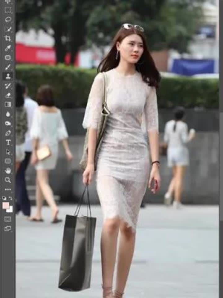 超简单去掉美女包包,零基础学习PS,#图片处理#p图师