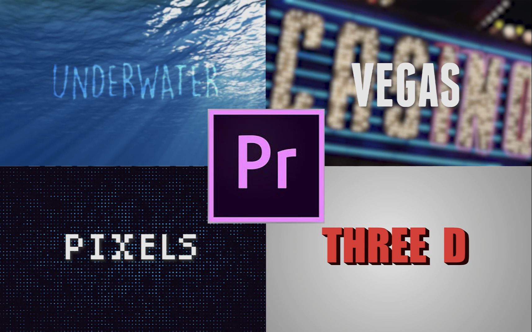 【Pr教程】四种实用的标题效果:水下/老虎机/故障/3D效果 | Cinecom.net