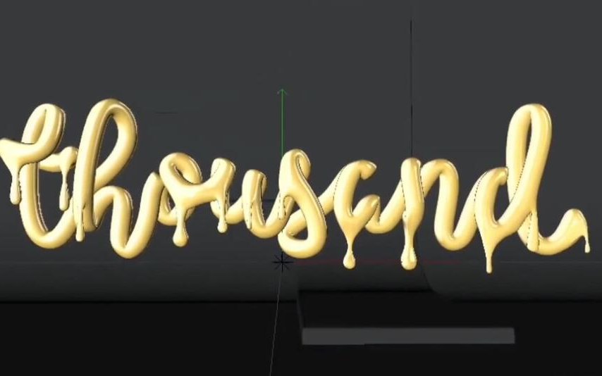 C4D教程 金色流体文字 DRIPPING GOLD TEXT CINEMA 4D TUTORIAL