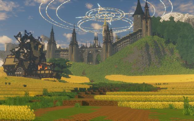 我的世界建筑【神授城】完工! 新手初次尝试_哔哩哔哩bilibili_我的世界...