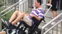亨革力电动爬楼轮椅/锂电池轻便折叠爬楼梯轮椅/老人上下楼电动轮椅...