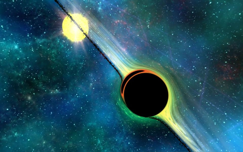 当两个黑洞互相吞噬,还原下小时候脑海里想象出来的宇宙和黑洞