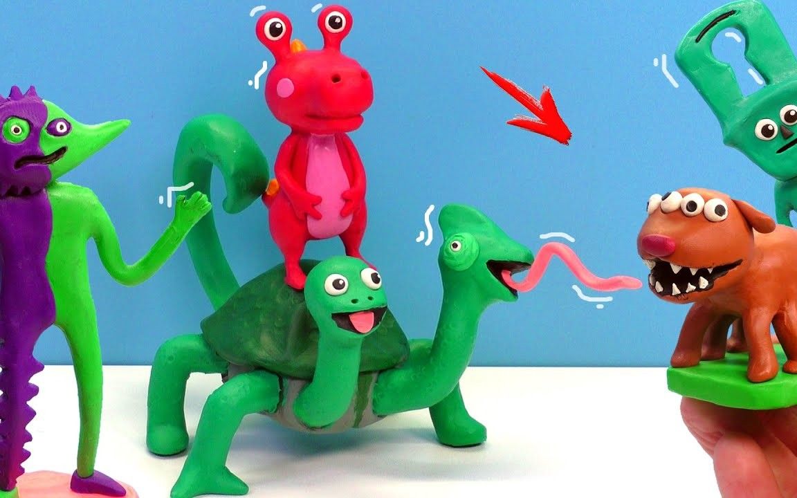 《班班幼稚园》双面小丑、双头乌龟、四眼神犬等怪物复活了!模型