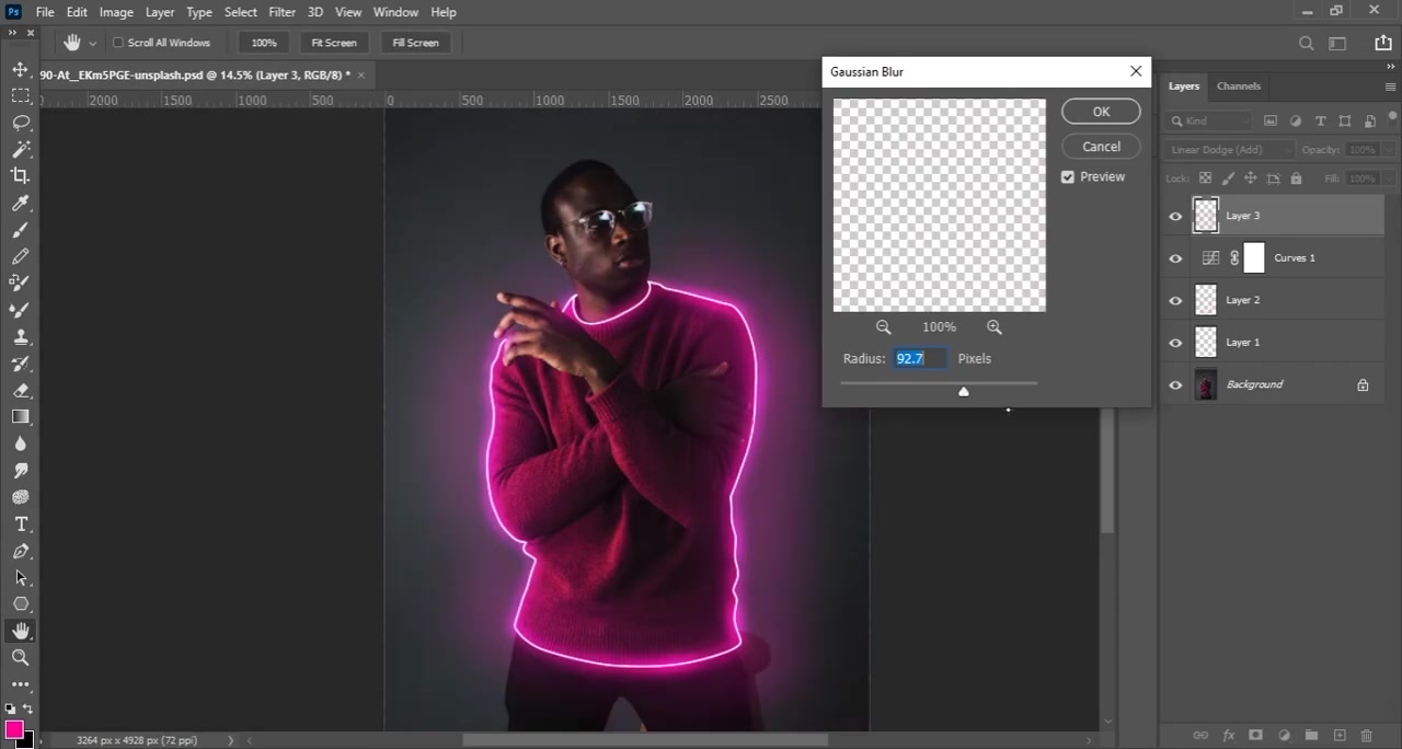 【后期篇】 Photoshop快速创建荧光笔刷效果制作;