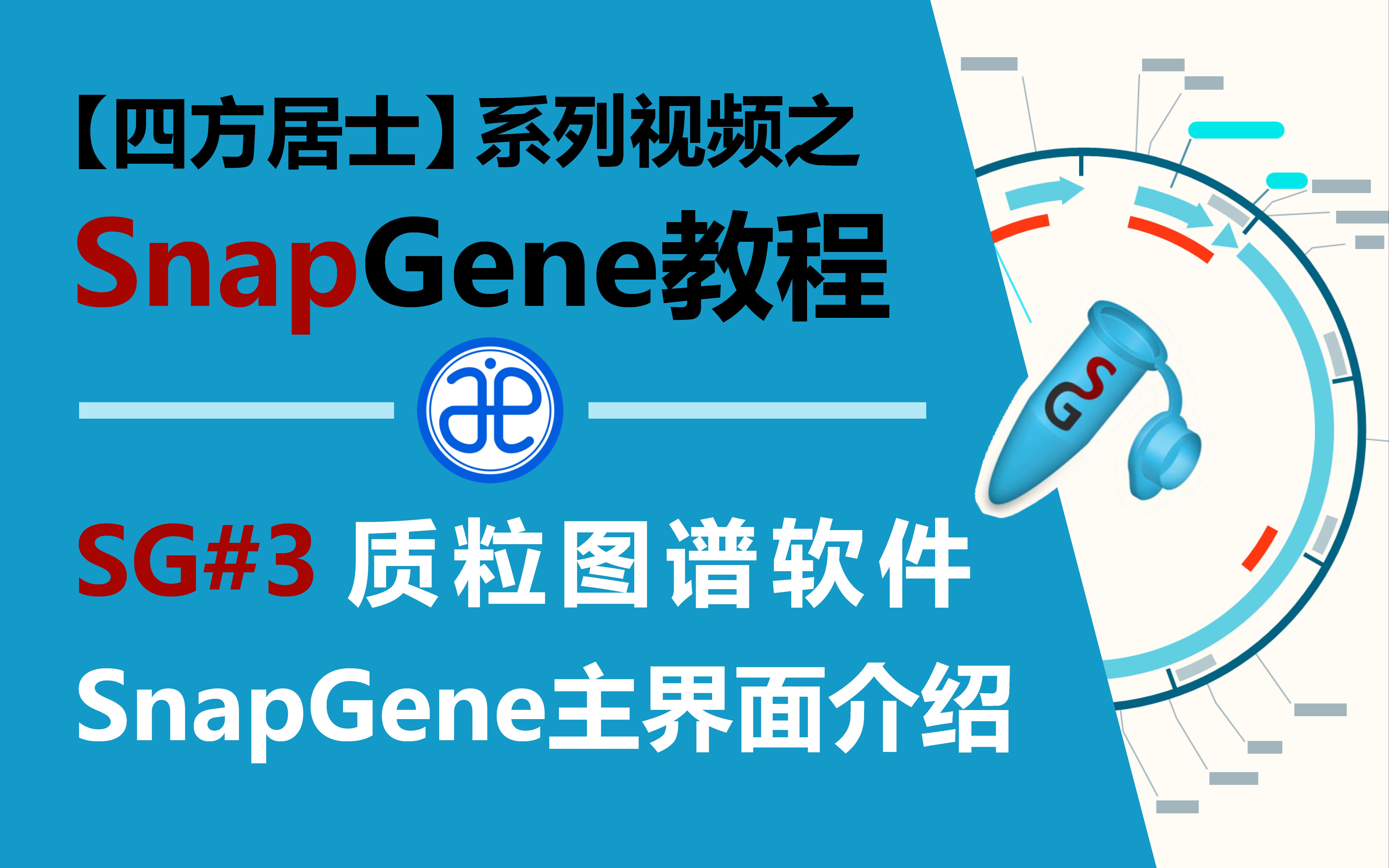 【四方居士】SG#3质粒图谱软件Snapgene主界面介绍
