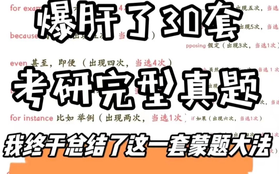 考研英语完型 就算是蒙,咱也得学会靠谱的蒙相信大家都已经了经受...