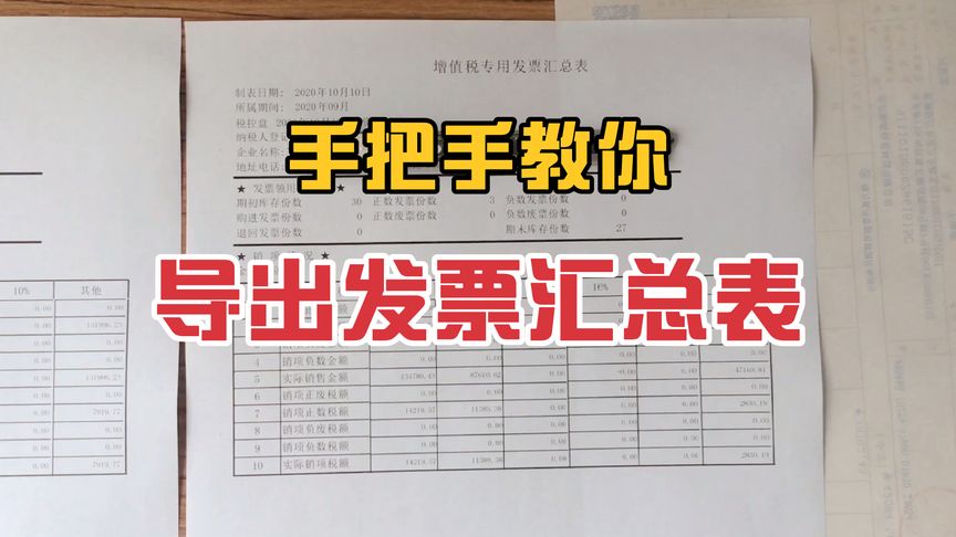 出纳基础,手把手教你如何导出发票汇总表#