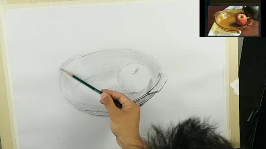 素描基础入门教程-教你画水果果盘