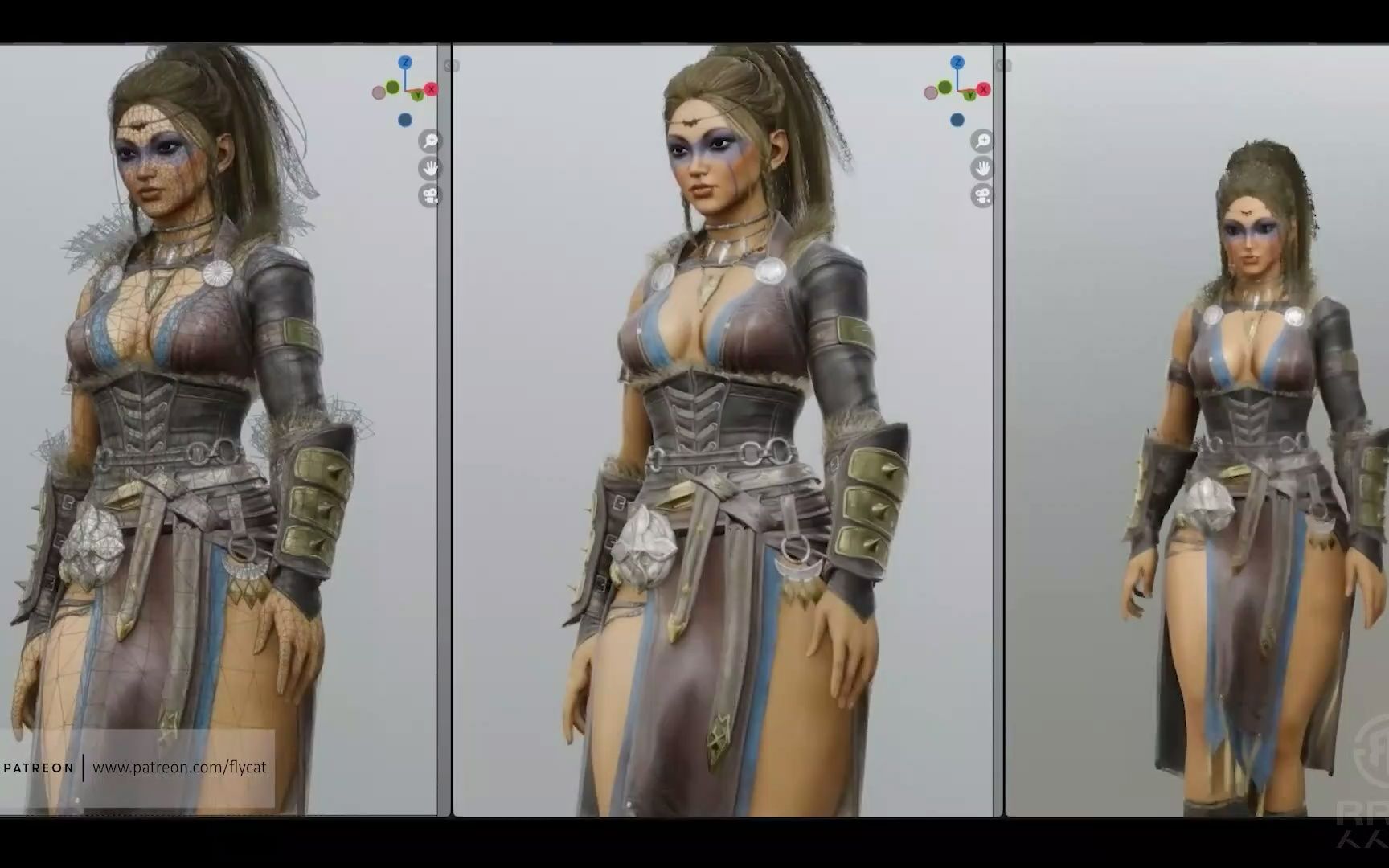 【RRCG】Blender游戏角色雕刻制作完整工作流程视频教程
