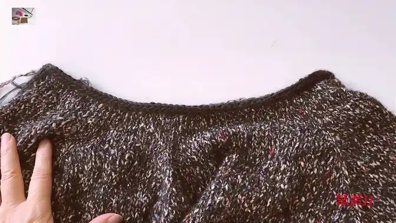 棒针 开衫毛衣滚边的编织方法