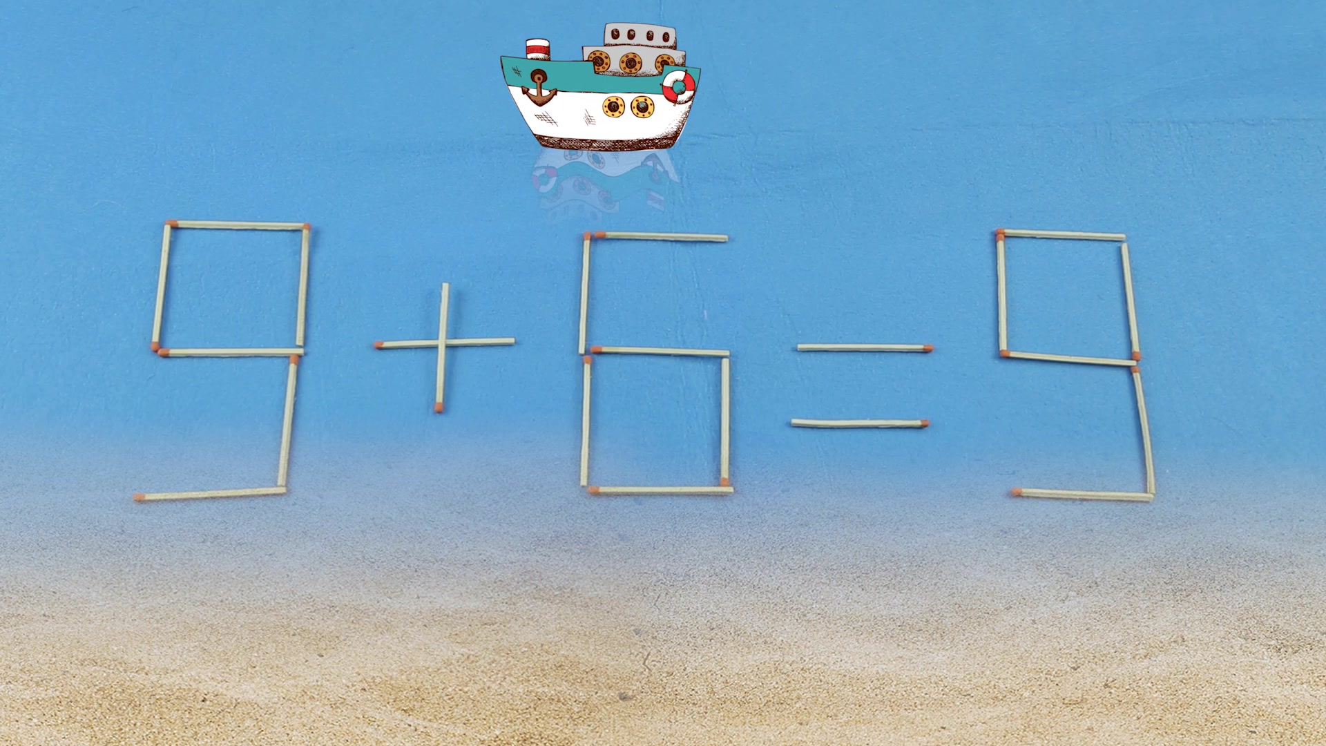 移动火柴:如何使9+6=9这个等式成立,动手不会老,提高智力