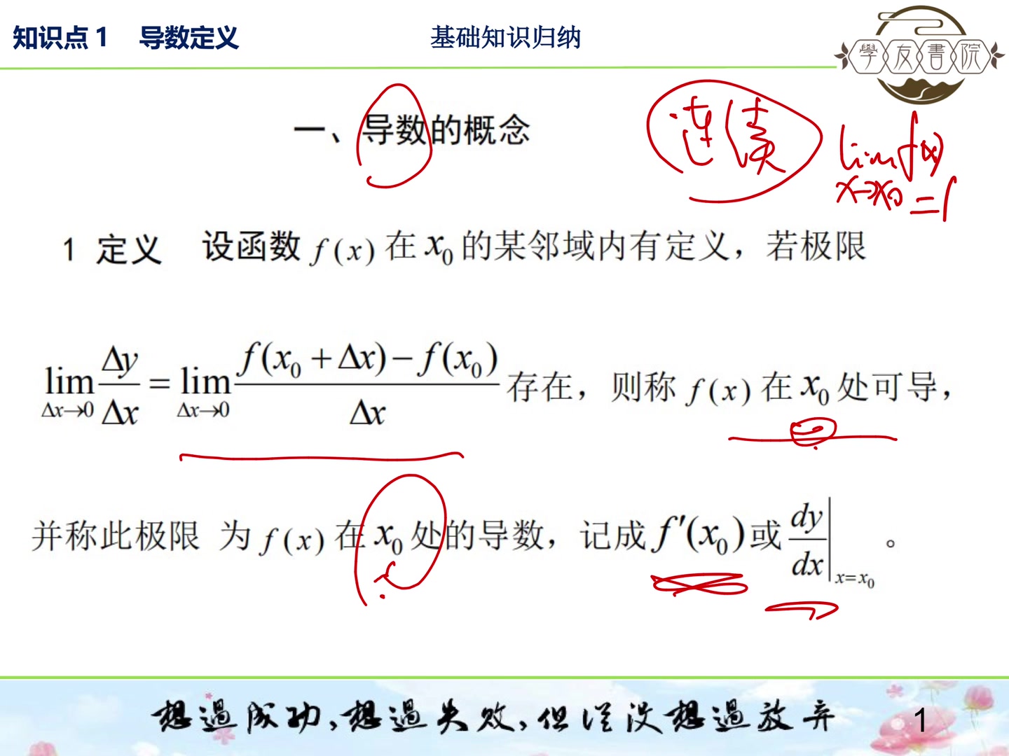 第二章 知识点1 导数定义
