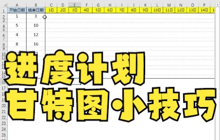 【excel图表】Excel-用Excel绘制一份进度计划甘特图,你学废了吗?
