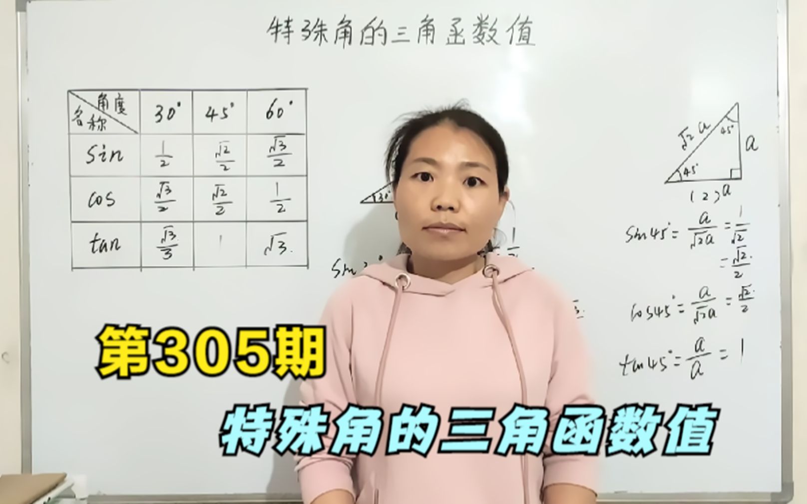 简单一课 第305期 特殊角的三角函数值 杨老师精品课程