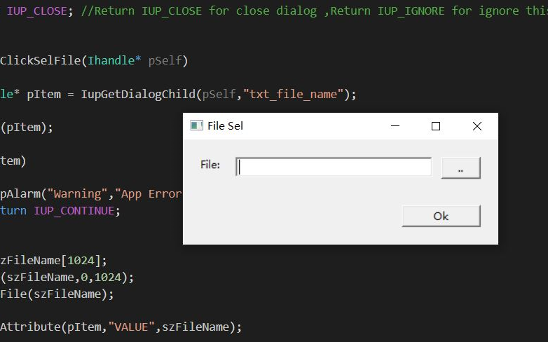 C语言开发简易界面程序,使用IUP库