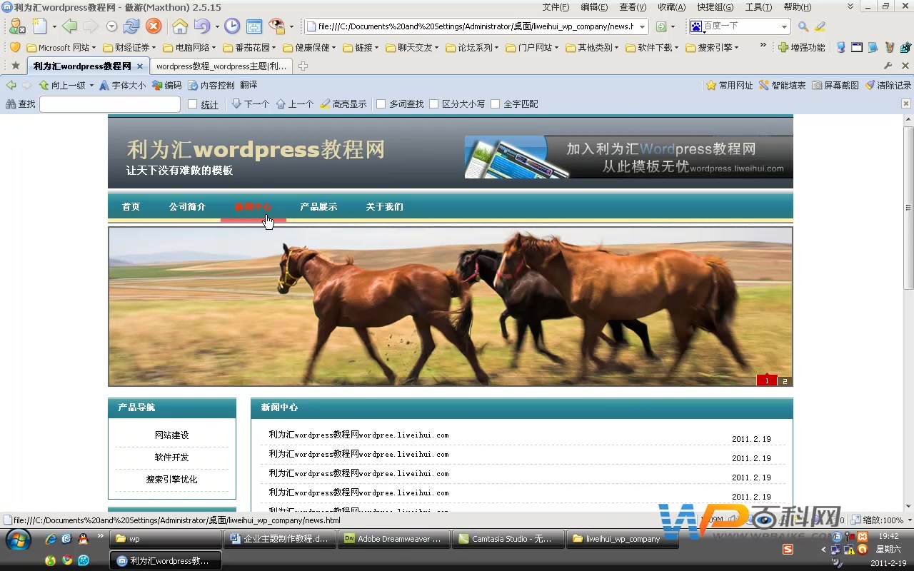 Wordpress企业主题制作视频教程