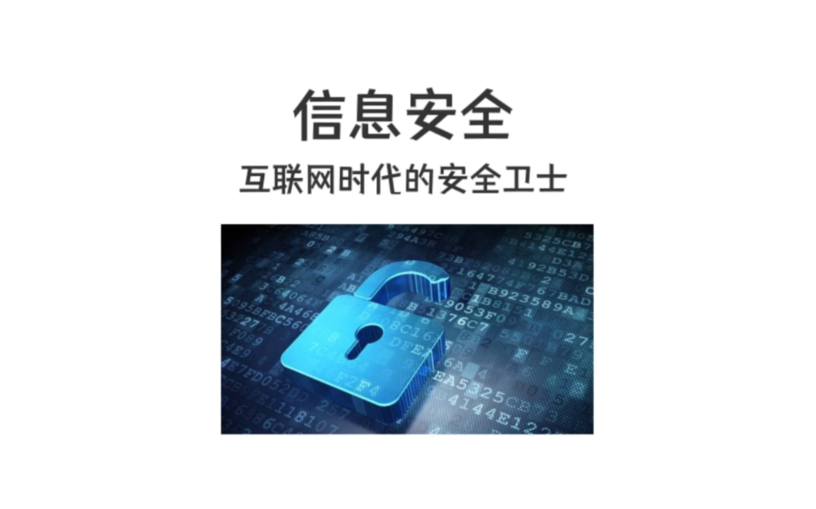 信息安全:互联网时代的安全卫士