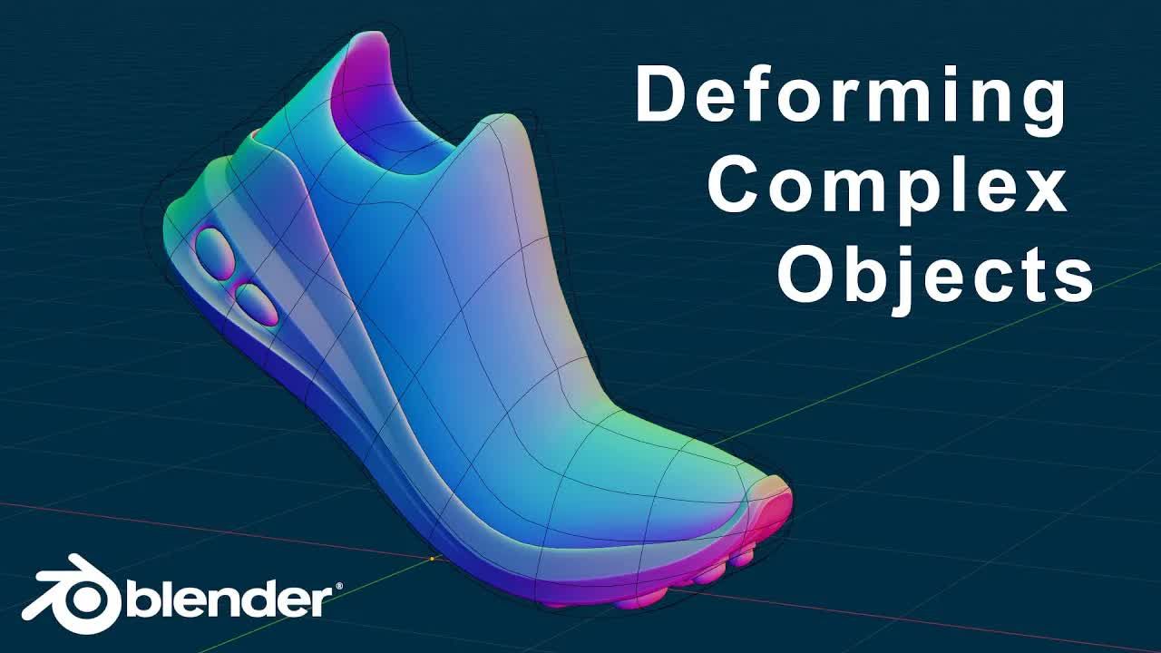 【中字】Blender 使用网格变形修改器绑定复杂网格表面
