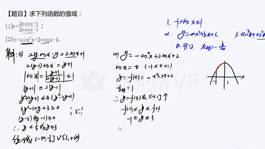 高中数学:三角函数值域