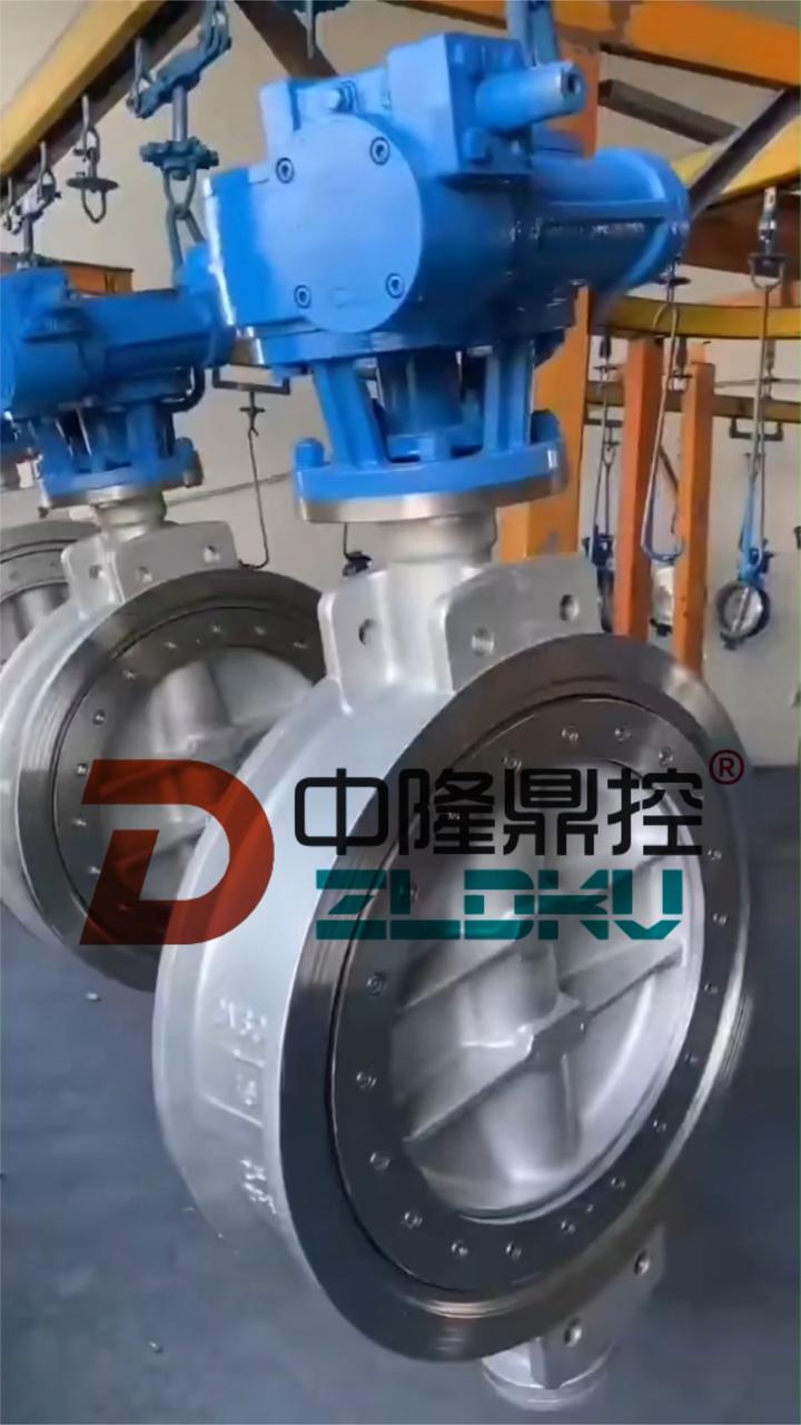 中隆智控不锈钢手动对夹式硬密封蝶阀(可配电动气动阀门执行器)