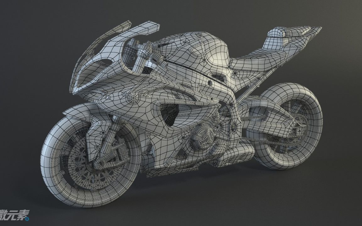 3D建模-max基础教程炫酷机车建模全流程