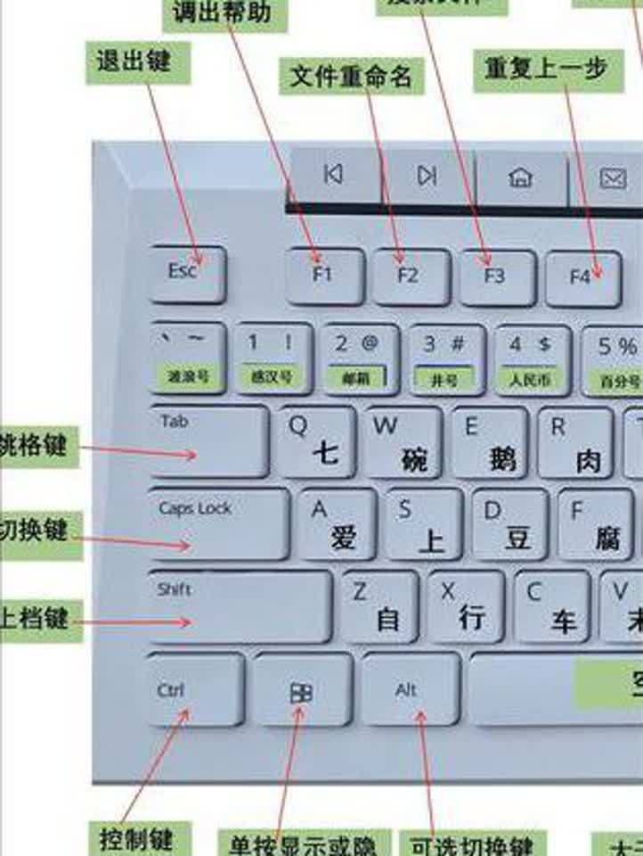 零基础小白就要从认识键盘各个按键功能开始学起,后面制表工作就...