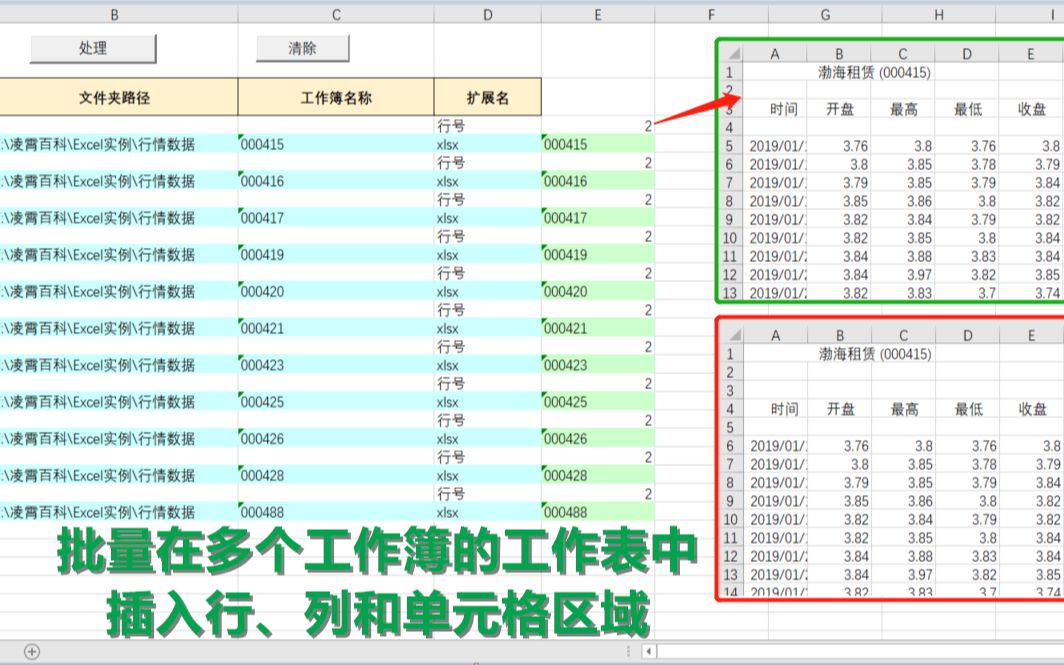 ...插入指定单元格区域,指定行和指定列—【Excel VBA 编程 应用实例】