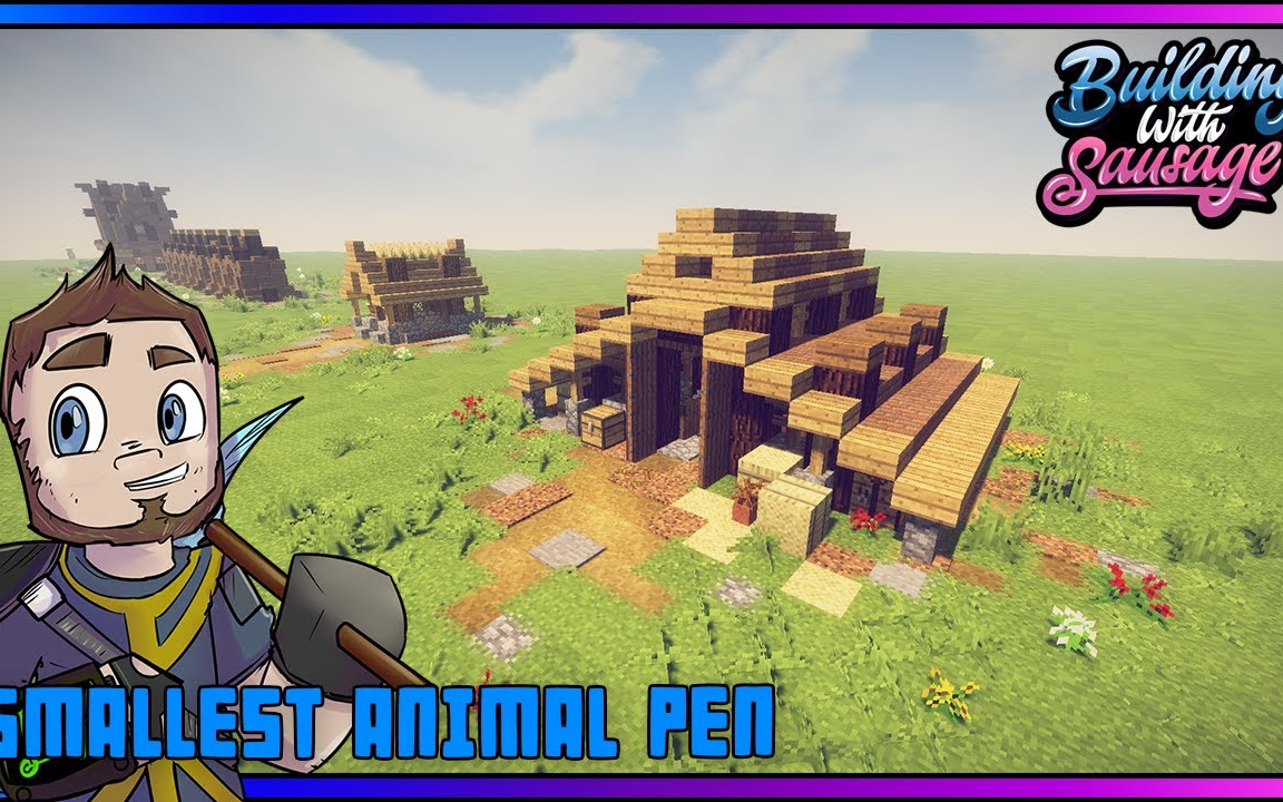【我的世界】生存建筑 | 造一个动物小屋 - Small Animal Pen - 建筑教程
