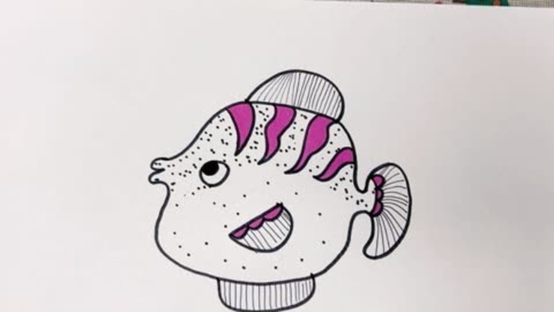每日一画 儿童简笔画《鱼》