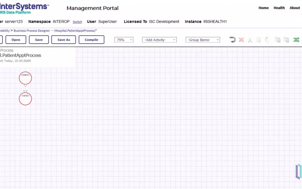 在InterSystems IRIS中使用Business Process Designer(业务流程设计器)