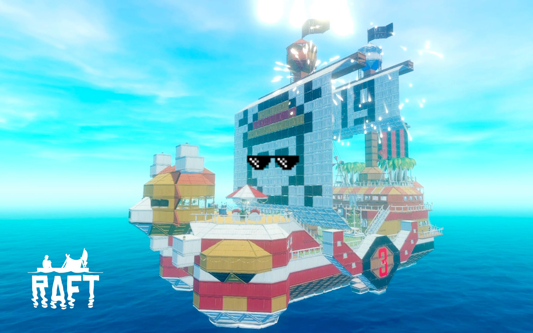 ...这是未来海贼王要乘的船!海贼船·万里阳光号【木筏求生raft建造】