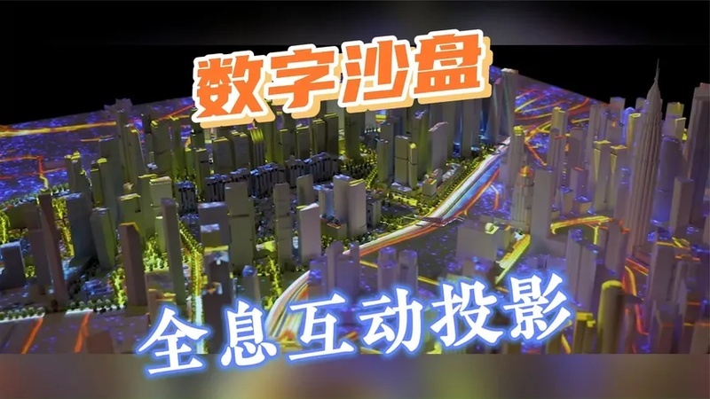 多媒体展厅电子沙盘,裸眼3D视觉效果,科技感十足