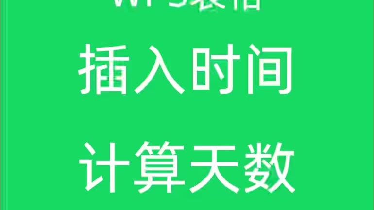 插入当前时间,计算倒计时天数❤️ #wps表格