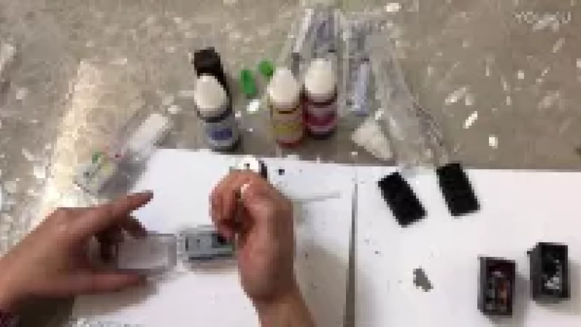 佳能连喷墨盒改装方法