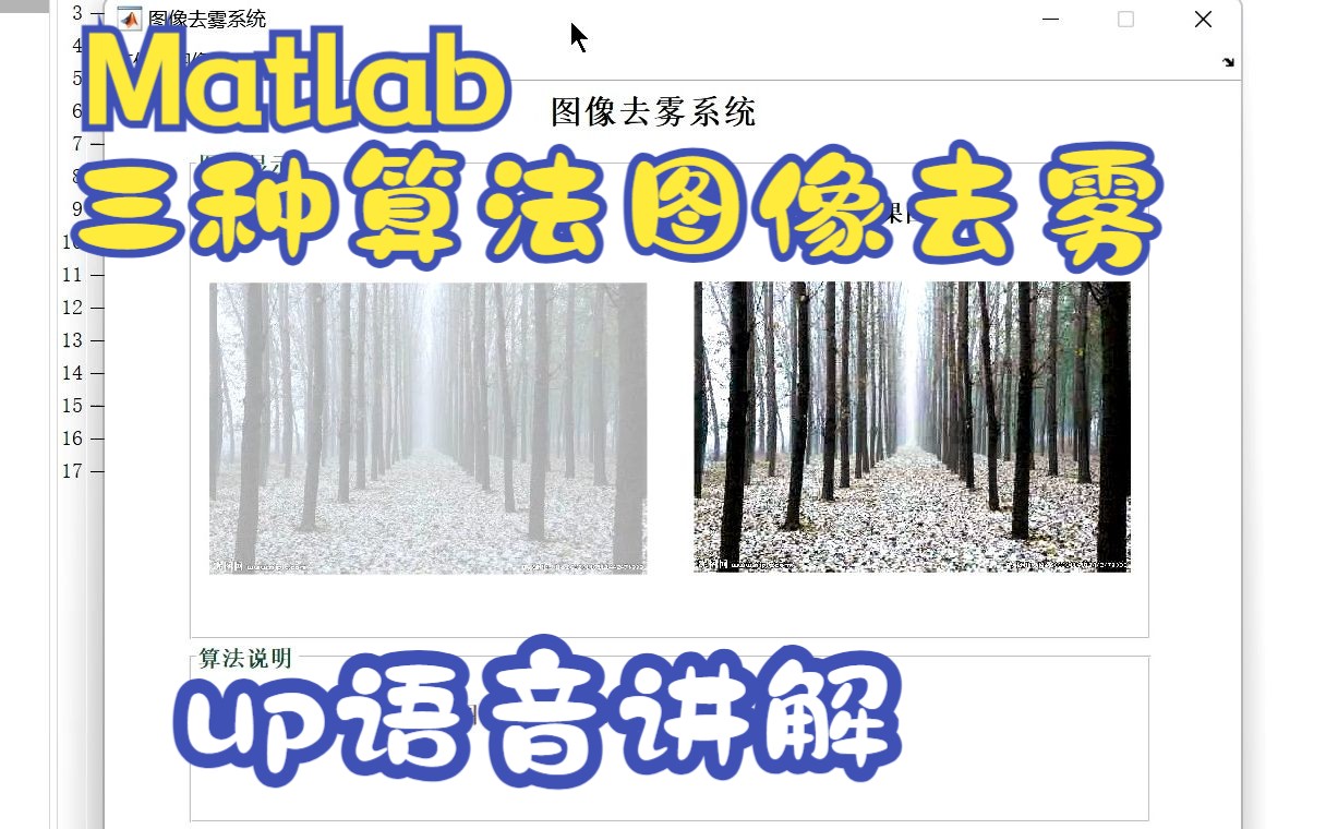 【讲解】基于直方图优化的图像去雾