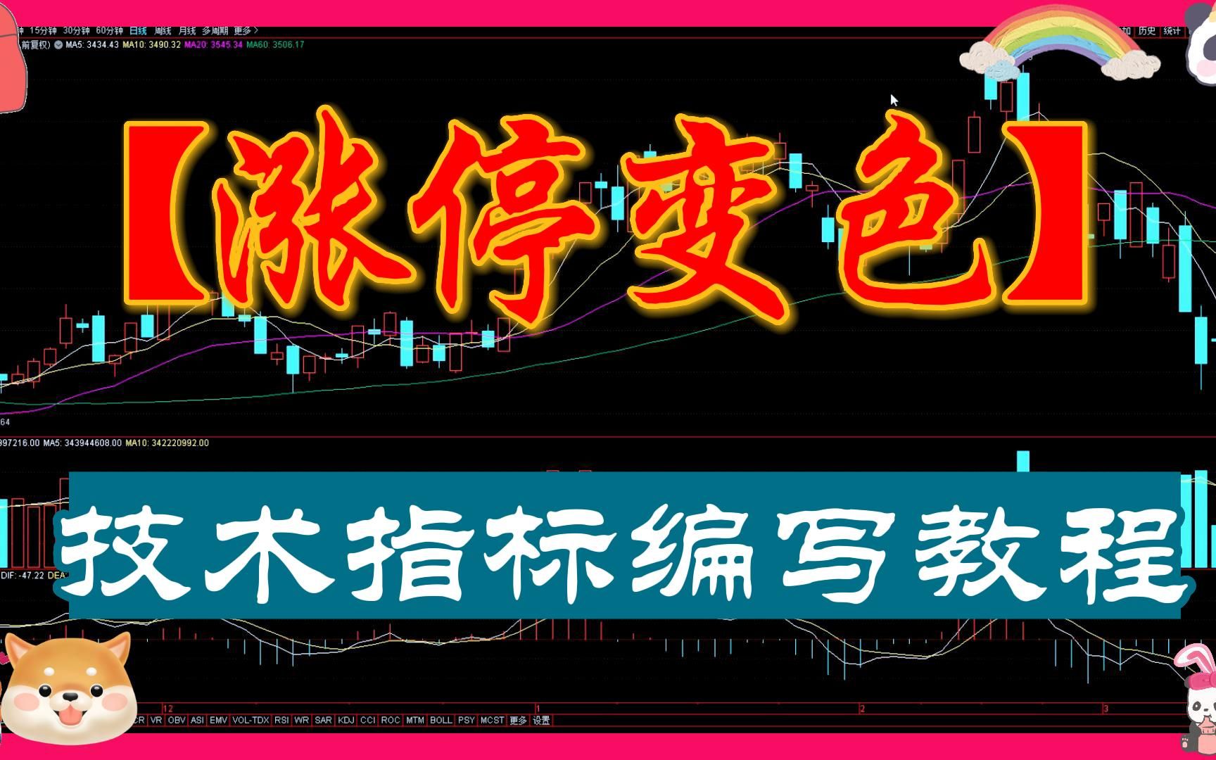 通达信技术指标编写教程——【涨停变色】的指标编码,包含完整编写...