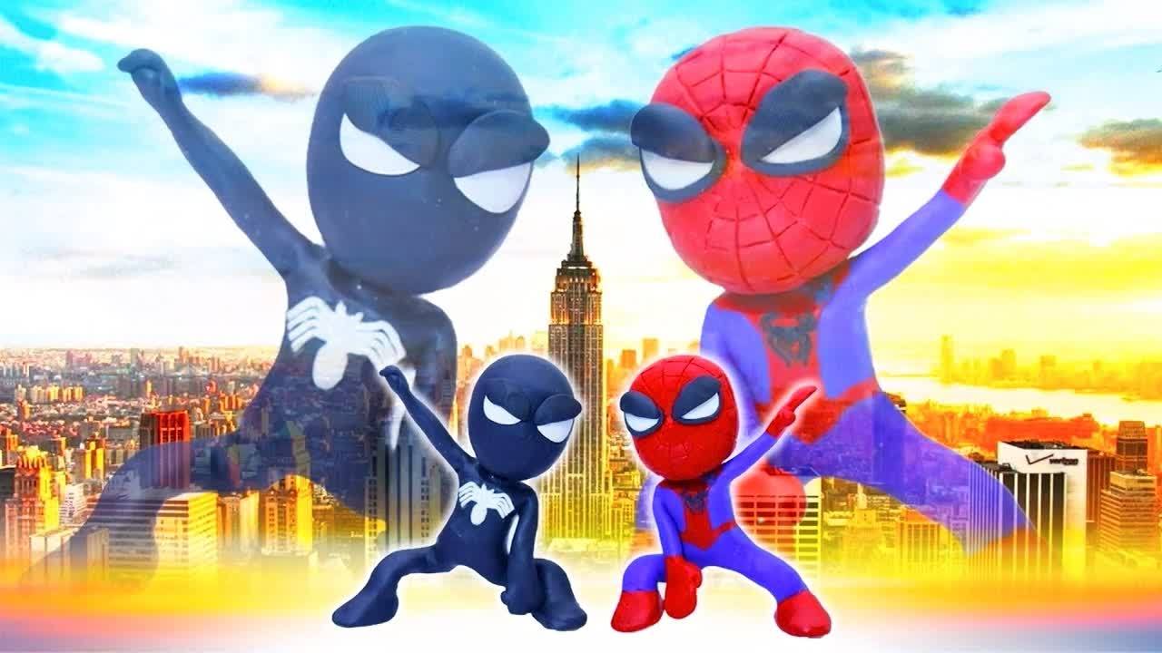 蓝精灵帧动画!蓝精灵变成了黑蜘蛛大仙,上蹿下跳,飞檐走壁!